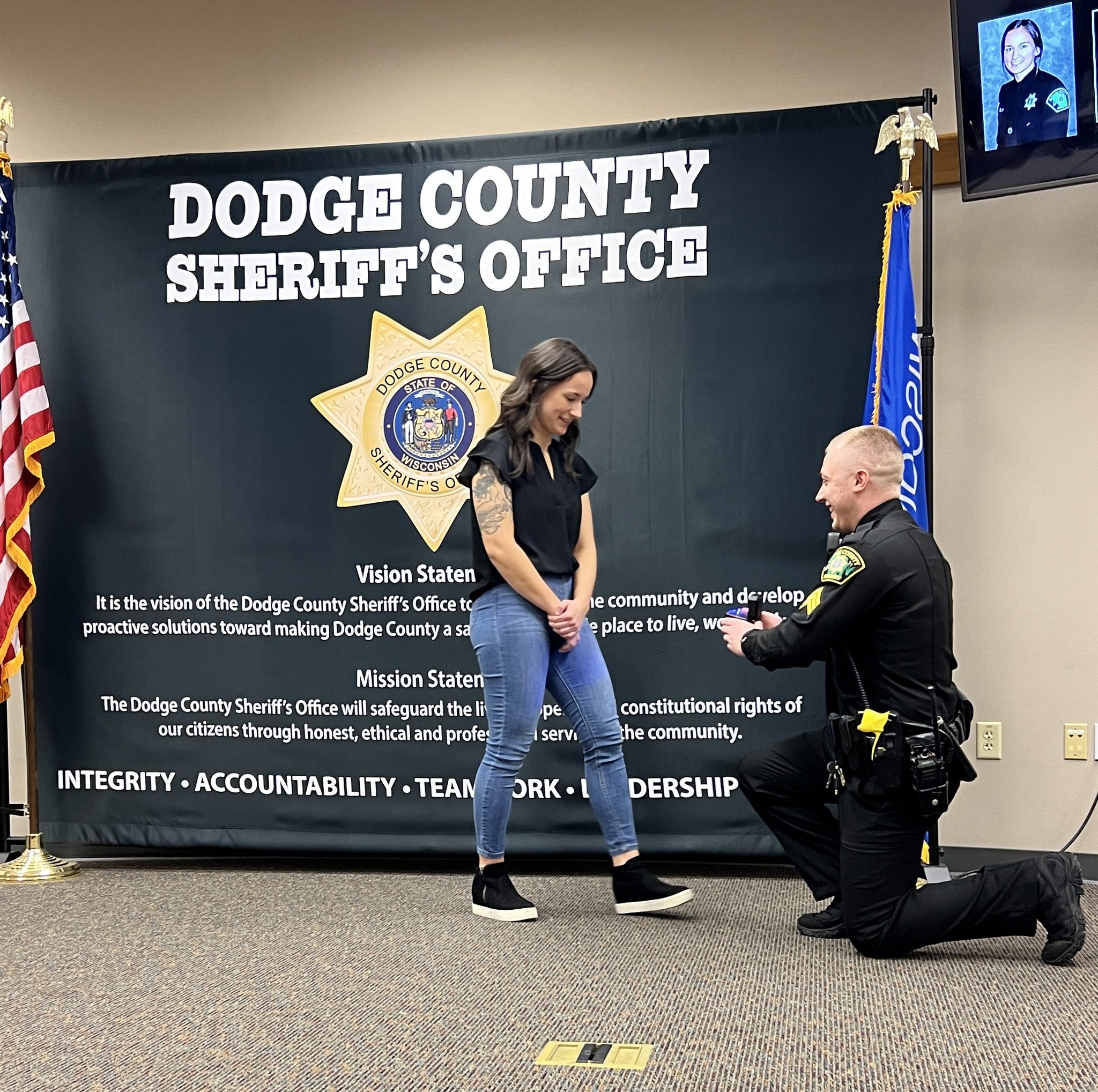 Patrol Sergeant Proposes During DCSO Swearing-In Ceremony | Daily Dodge