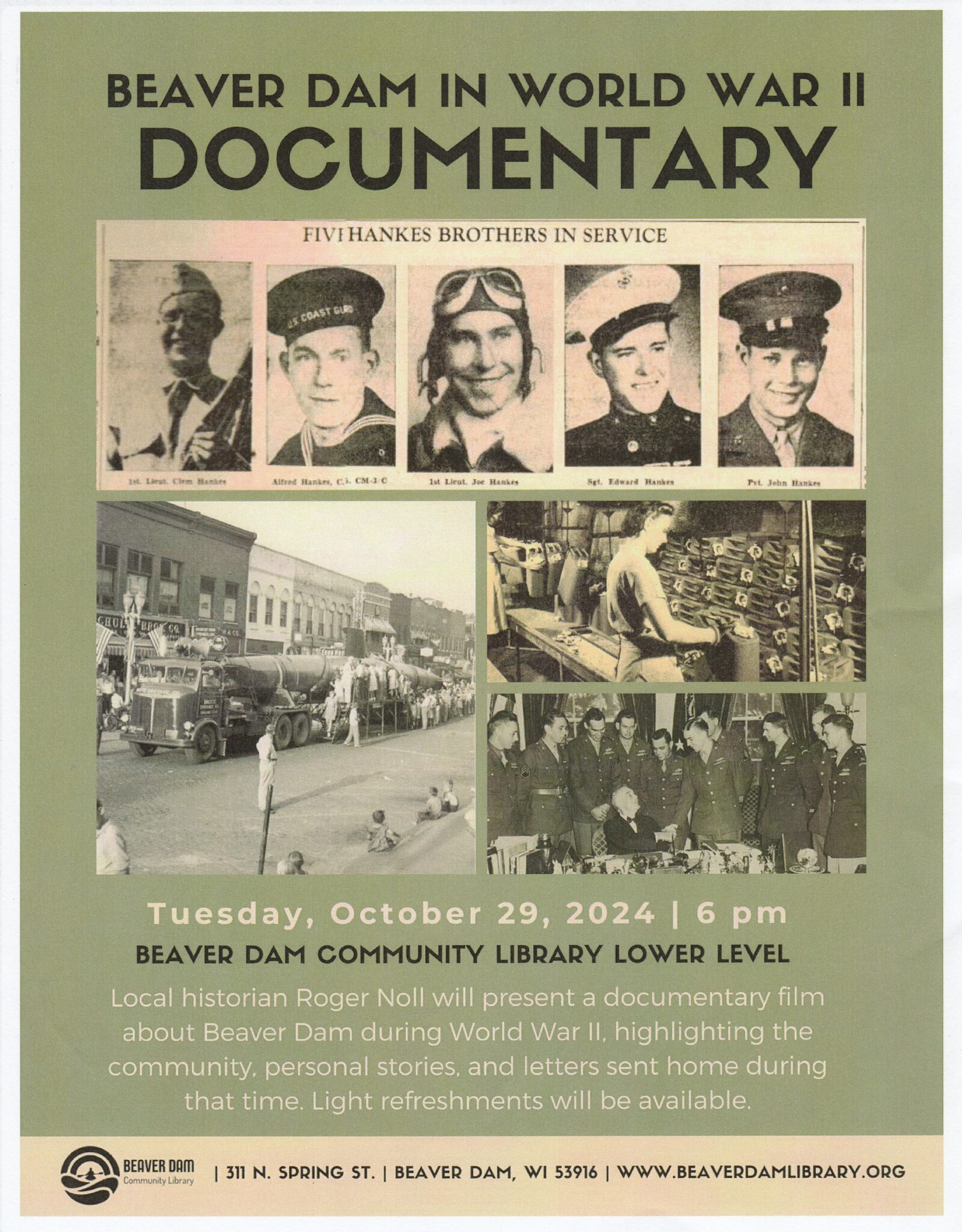 Roger Noll To Present Beaver Dam In World War II Documentary Tuesday ...